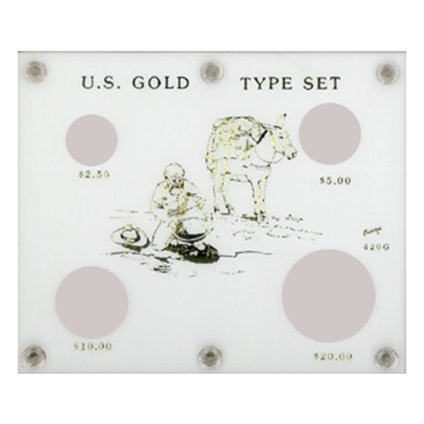 U.S. Gold Type Set Capital Plastics Coin Holder - White – Centerville C ...